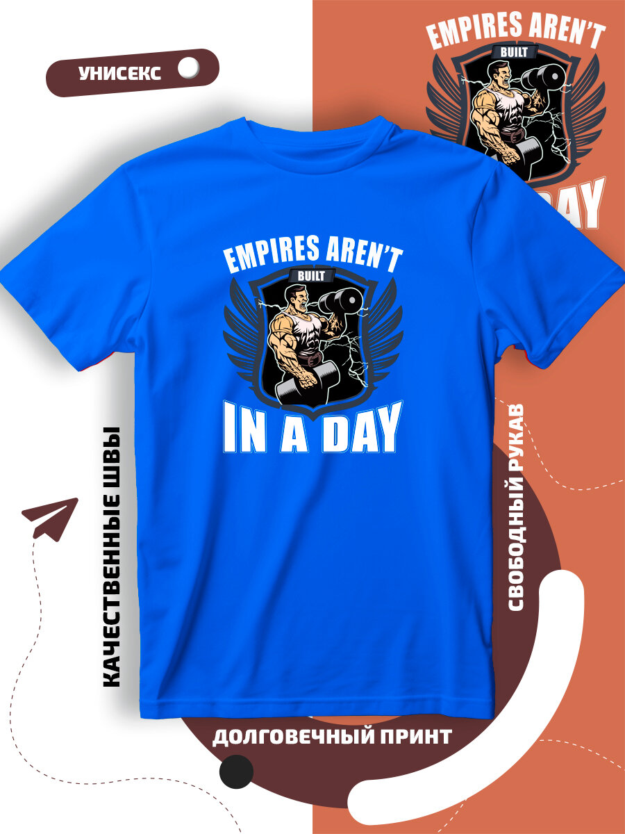 Футболка с принтом тяжелая атлетика империя
