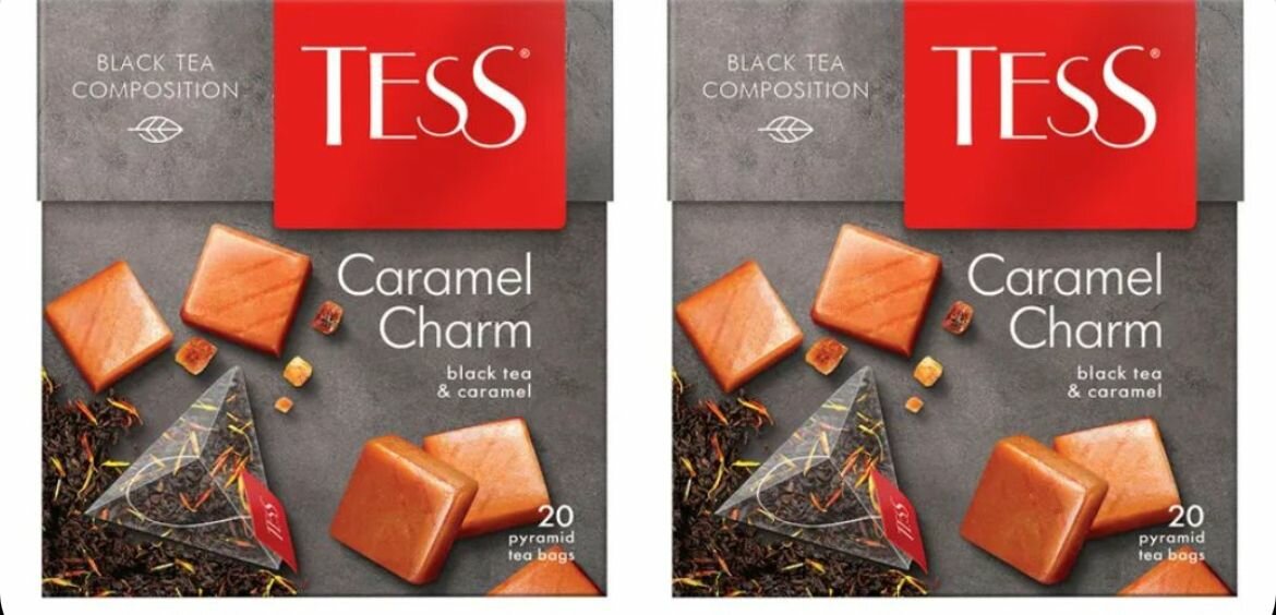 Чай черный в пирамидках Тесс Карамель 20 пир - 2 штуки