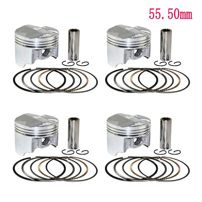 Поршни мото 55.50mm, комплект 4 шт. Honda CB400