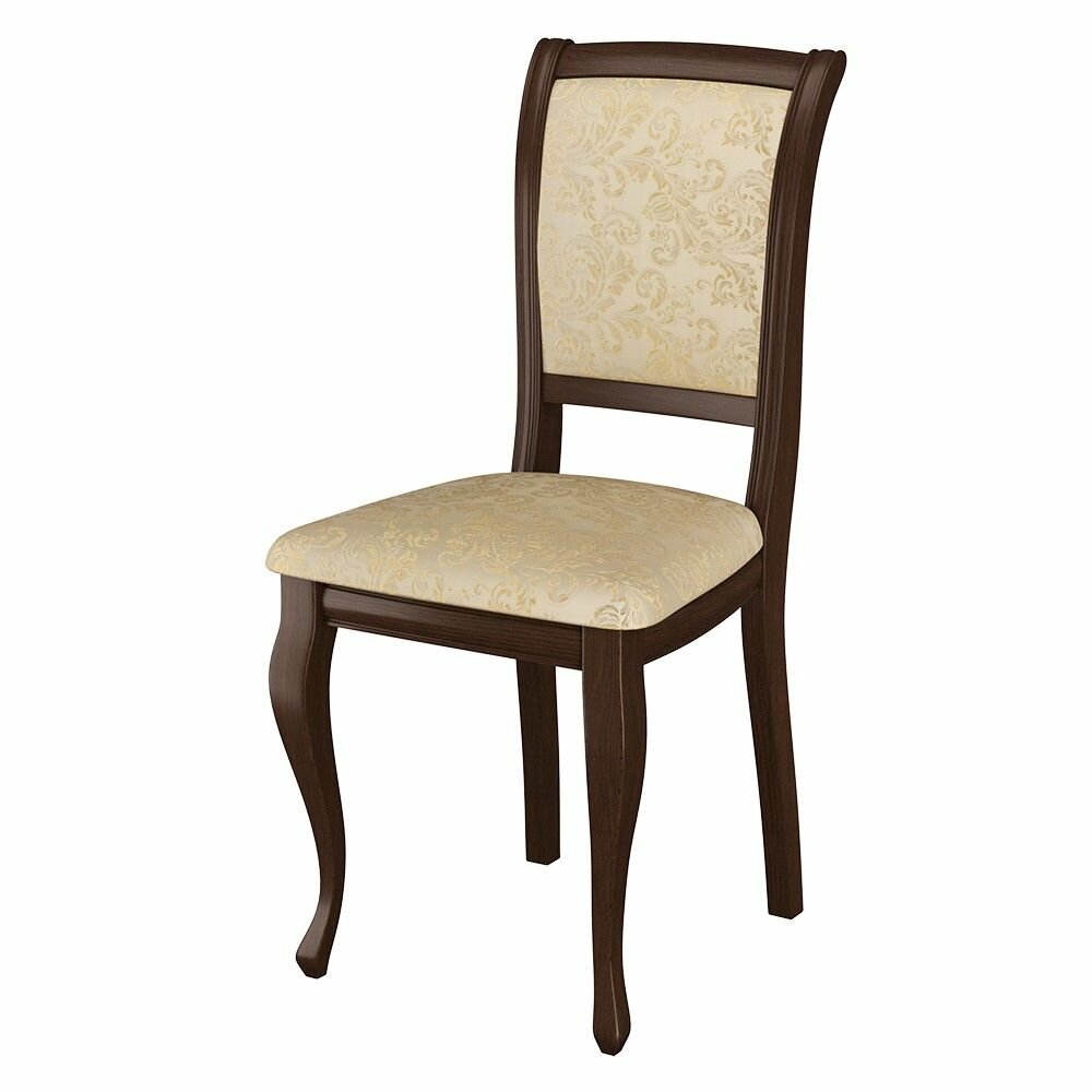 Стул деревянный румба, массив бука, темный орех , без патины , золотой