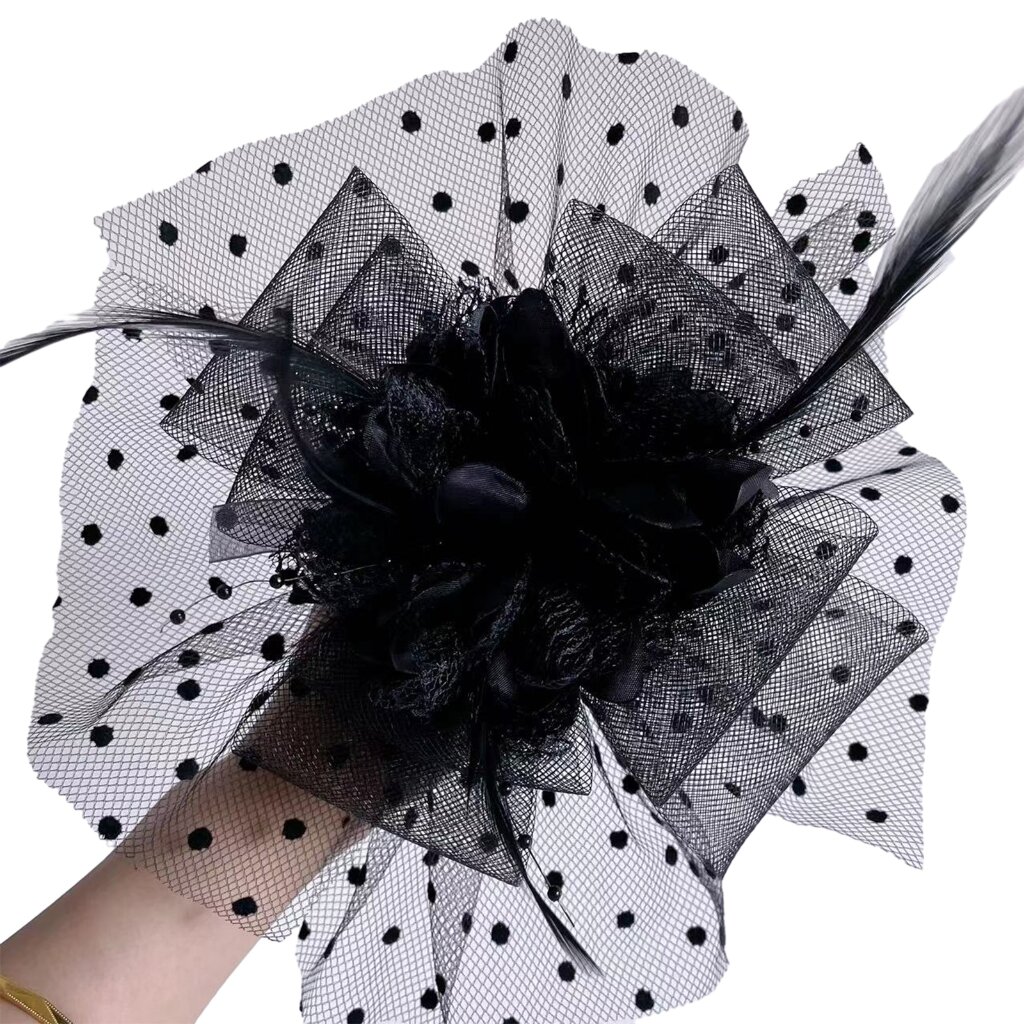 Lady Headwear with Rose Headband for Christmas New Year Bridal Party 1920s Tophat Elegant for Bride Wedding