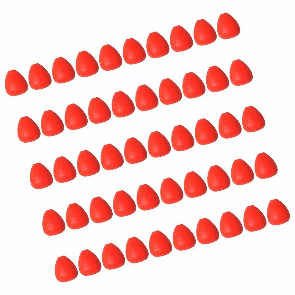 (1 комплект) Поплавок для рыбы из пенопласта с яркими привлекательными шариками-красный, 50 шт