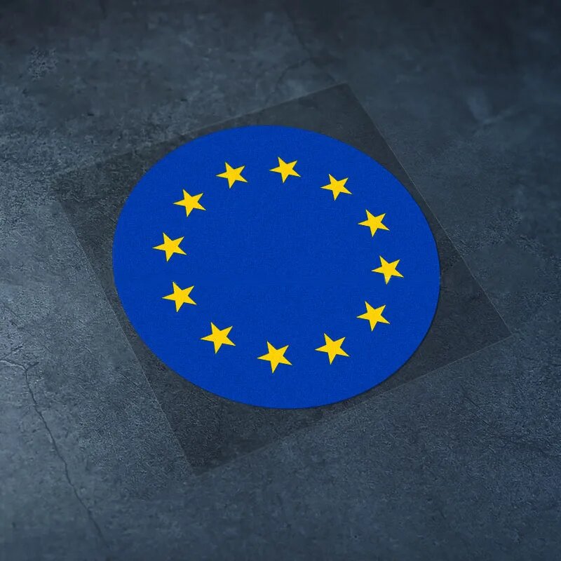 Наклейки для автомобиля, аппликация в виде флага ЕС, для мотоцикла, тела, ноутбука, лента для C, 4cm