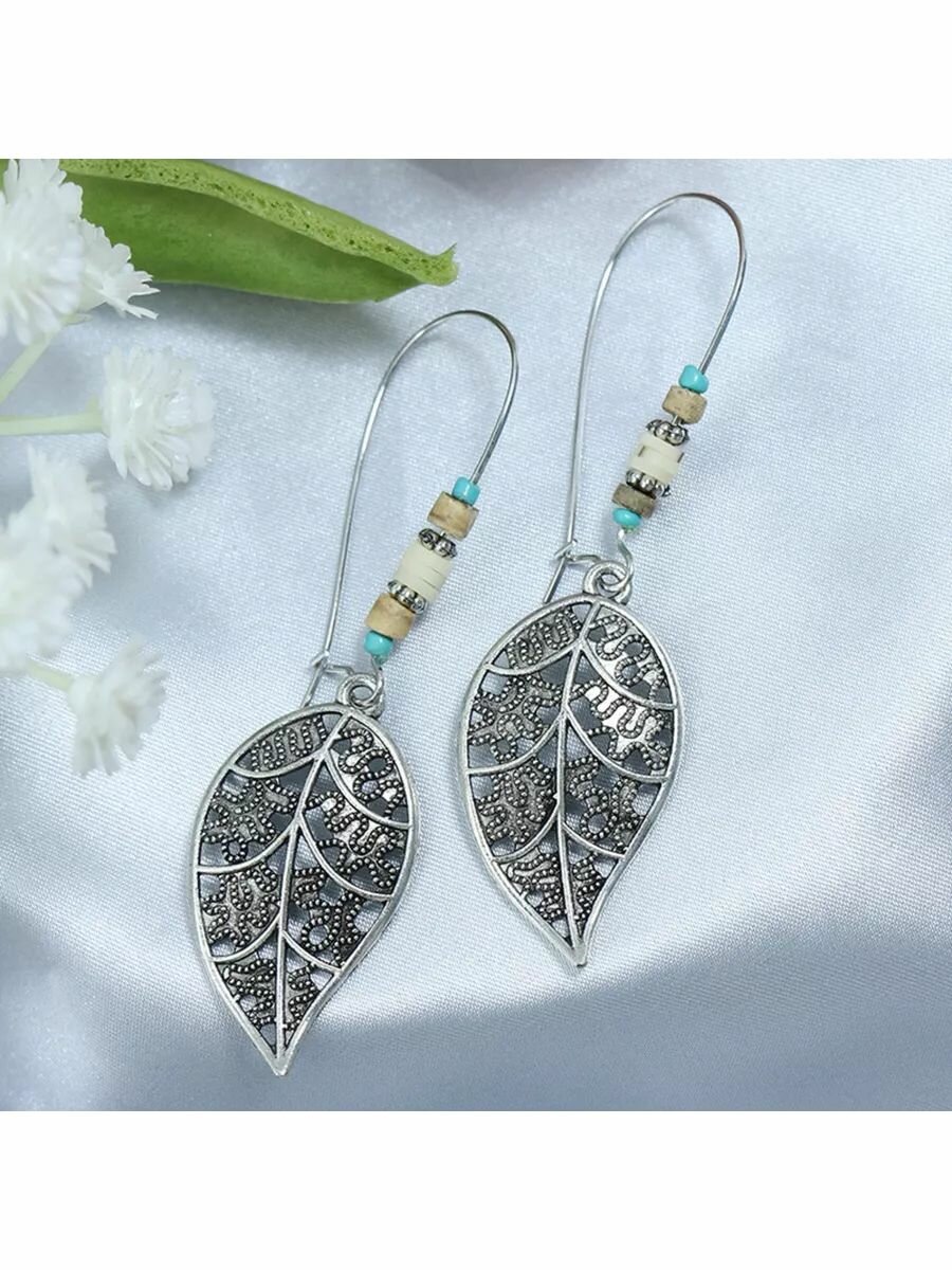Серьги, бирюза синтетическая, эмаль