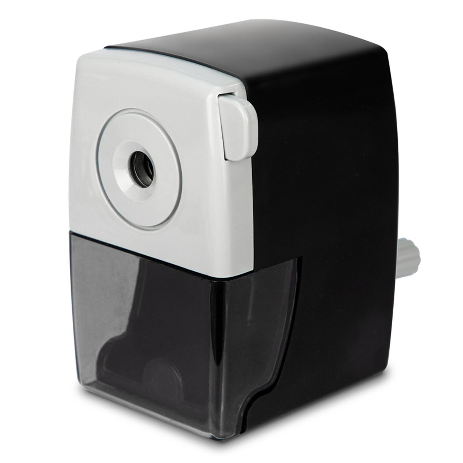 Точилка для карандашей симпатичной формы, ручная, с ручным приводом, портативная, компактная, удобная, канцелярская, для студентов, черная.