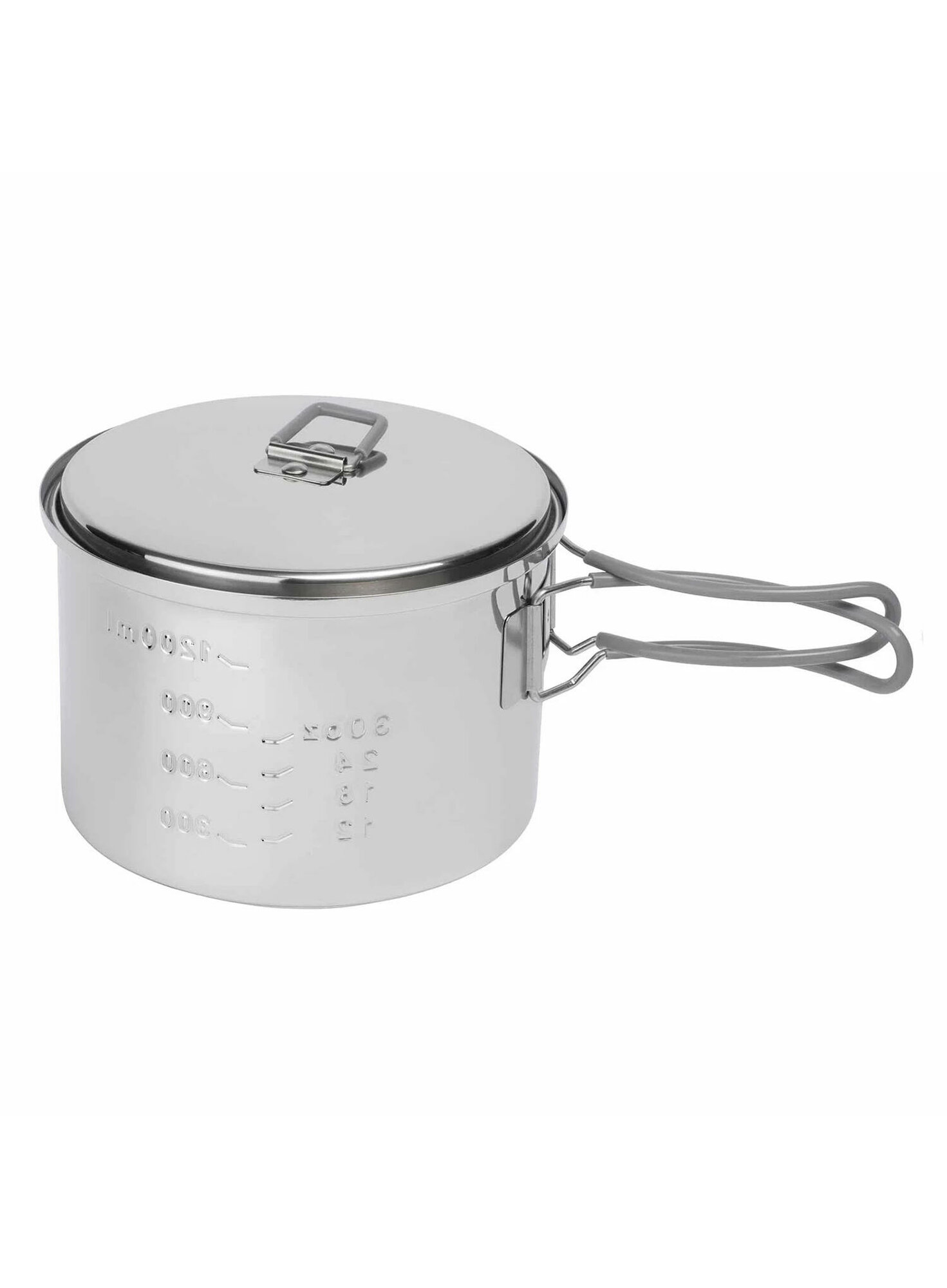 Decathlon Туристический котелок Esbit Outdoor Pot 1600 мл, нержавеющая сталь, складные ручки