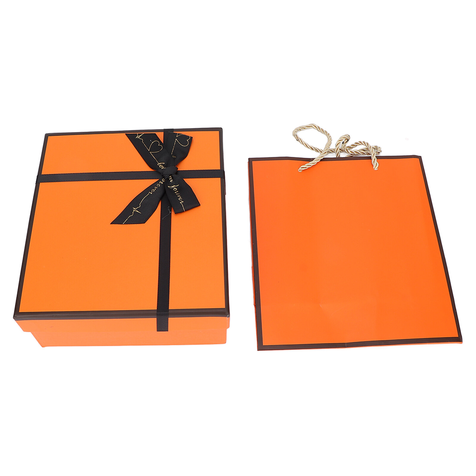 Подарочные оберточные коробки Set Orange Gift Puckaging Box с сумкой для ленты для обложки на годовщину рождественского дня рождения