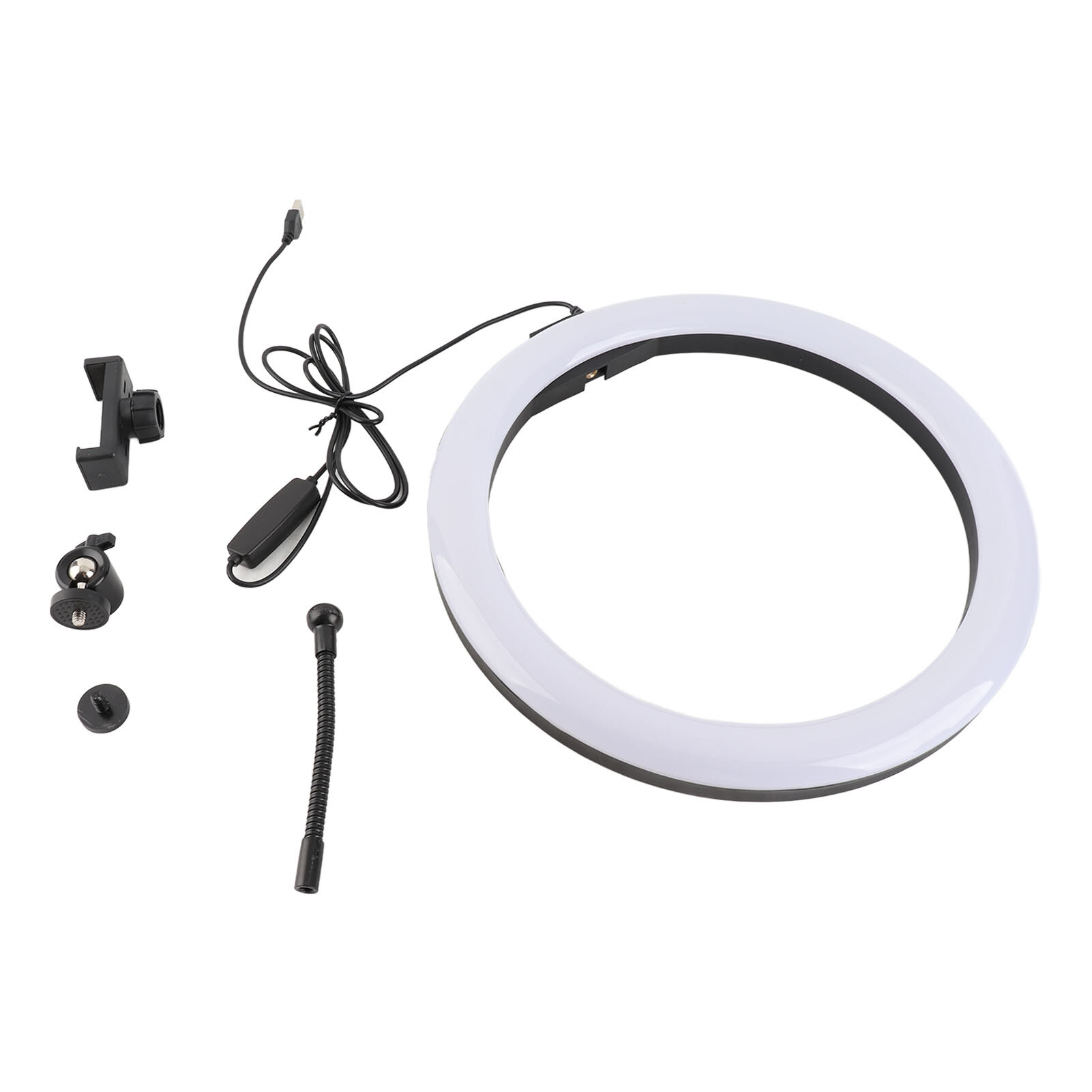 LED Круглый светильник 12 Вт, регулируемая яркость, 3200-5600K, USB питание, для видеосъемки и стриминга
