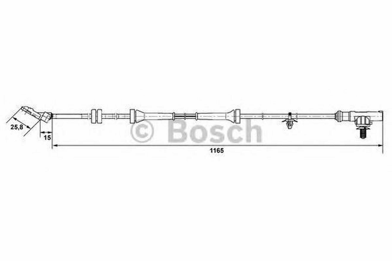 Датчик абс для автомобилей Bosch 0265007537, в упаковке 1 шт.