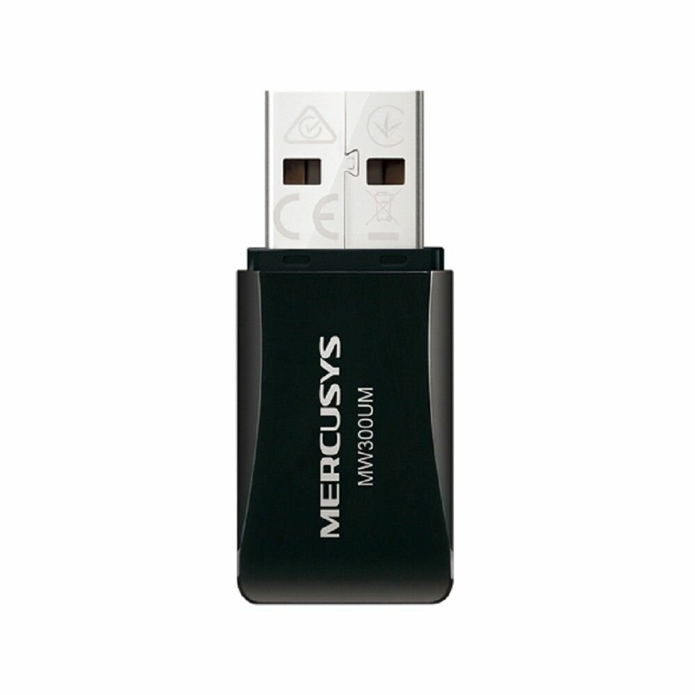 Wi-Fi USB-адаптер Mercusys MW300UM, 2.4ГГц, с поддержкой Wi‑Fi N300, портативный
