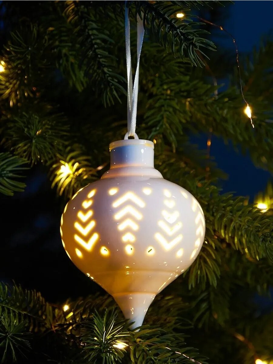 Новогодний праздничный шар с подсветкой и LED