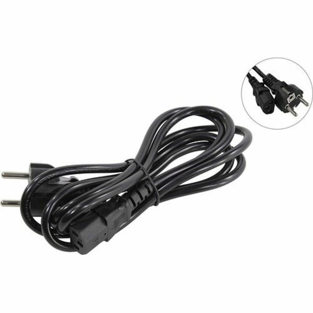 EXEGATE кабели EP280646RUS Кабель питания Power PC - 1,8P Евровилка Schuko - >С13 VDE - 250V - 3 0.75mm2, медь, черный, 1.8м.