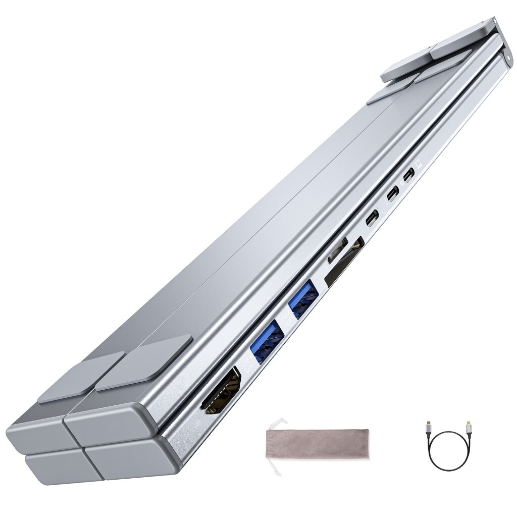 Подходит для ноутбука iPad tablet кронштейн из алюминиевого сплава концентратор док-станция "восемь в одном" портативный кронштейн 4K