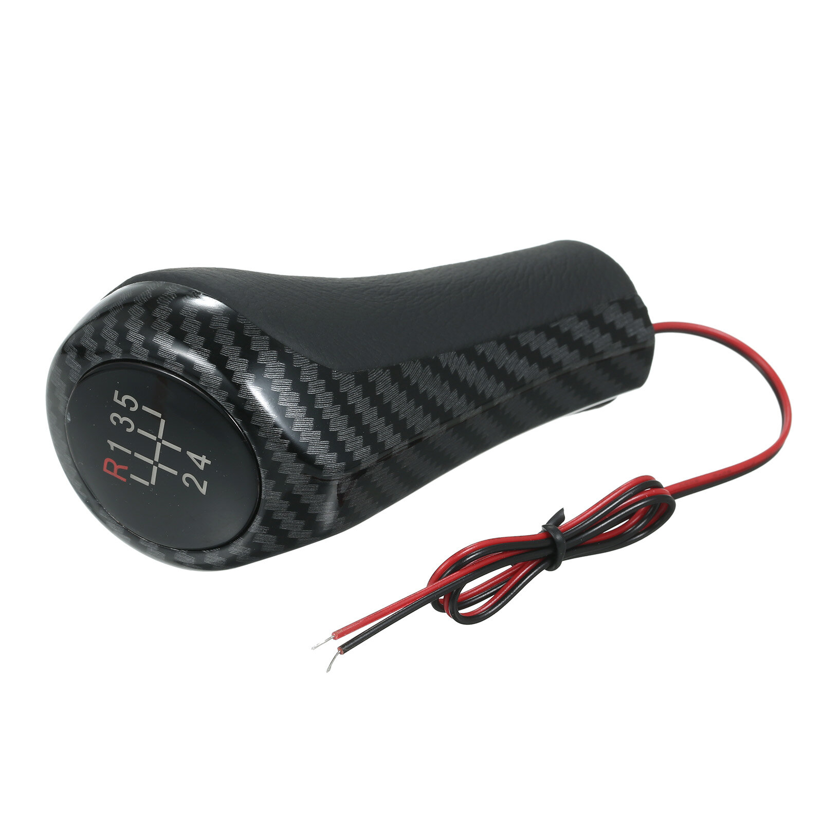 Ручка КПП светодиодная в стиле карбона, 5-ступенчатая, для BMW 1/3/5/6/X1/X3/X5 серии