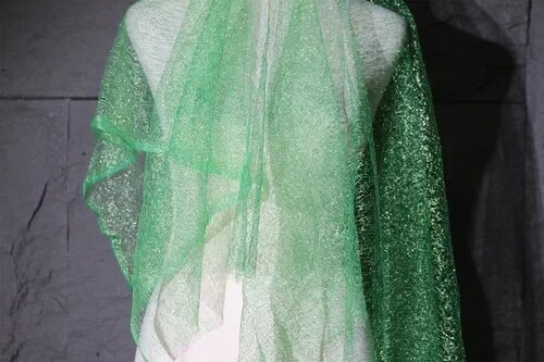 Сетчатая ткань полиэстер/акрил 100 см Изумрудный, Fluorescent green