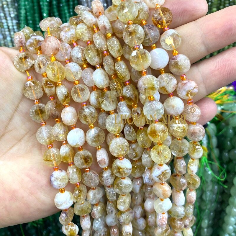 Бусины из натурального цитрина LUOMAN XIARI 10 мм