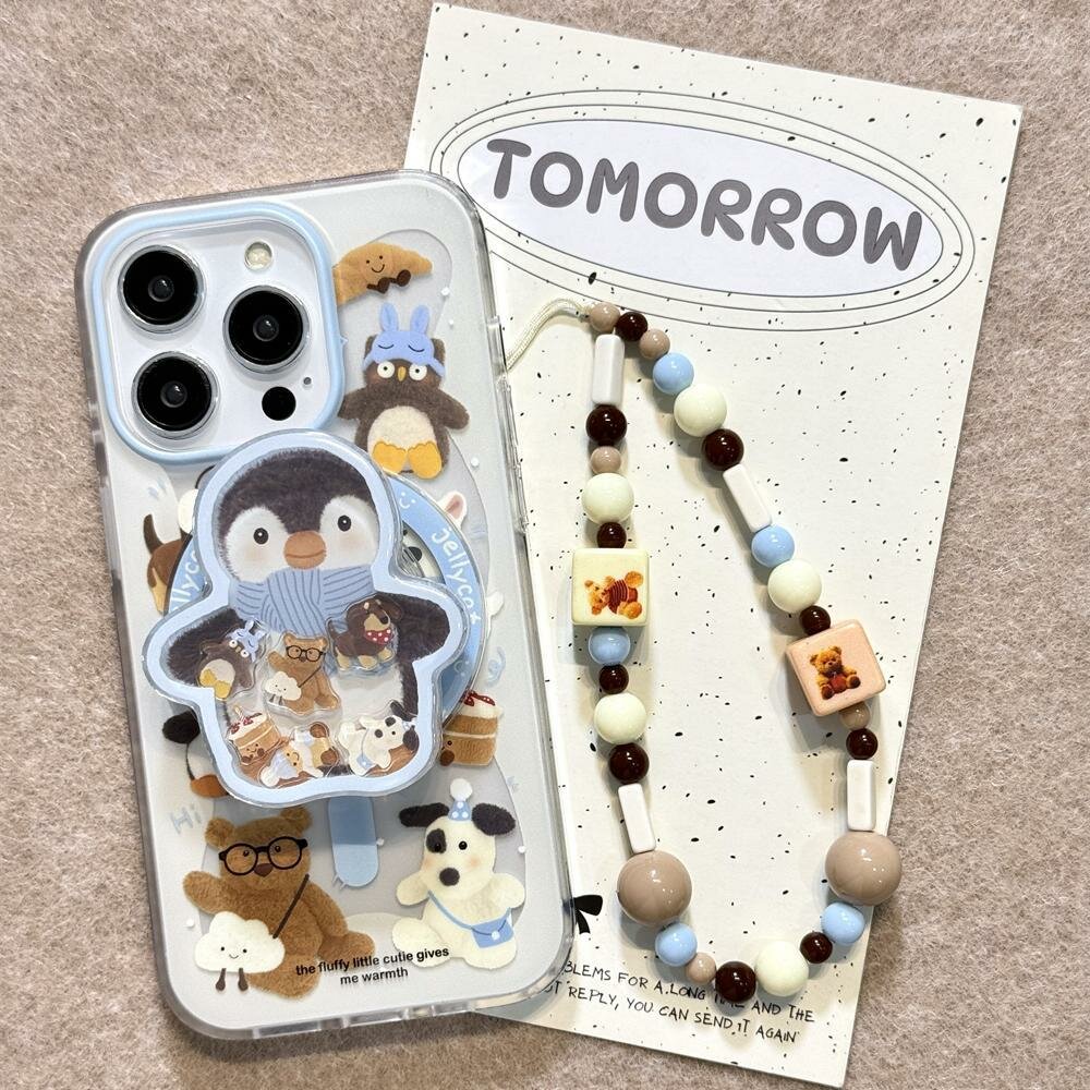 Магнитный чехол для мобильного телефона + кронштейн + ремешок, подходящий для iPhone 12