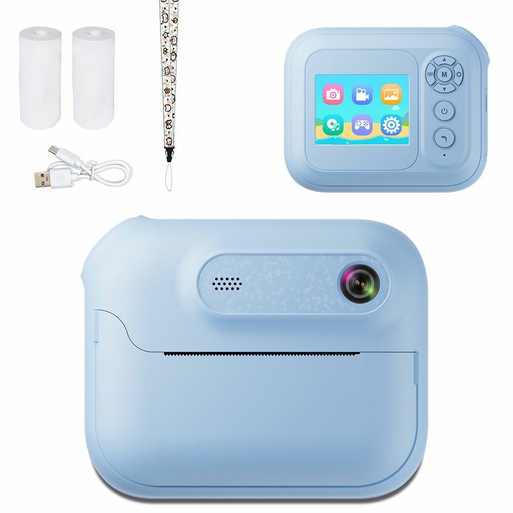 Мгновенная печать камеры цифровой видеокамеры 1080P детский фотоаппарат принтер для детей
