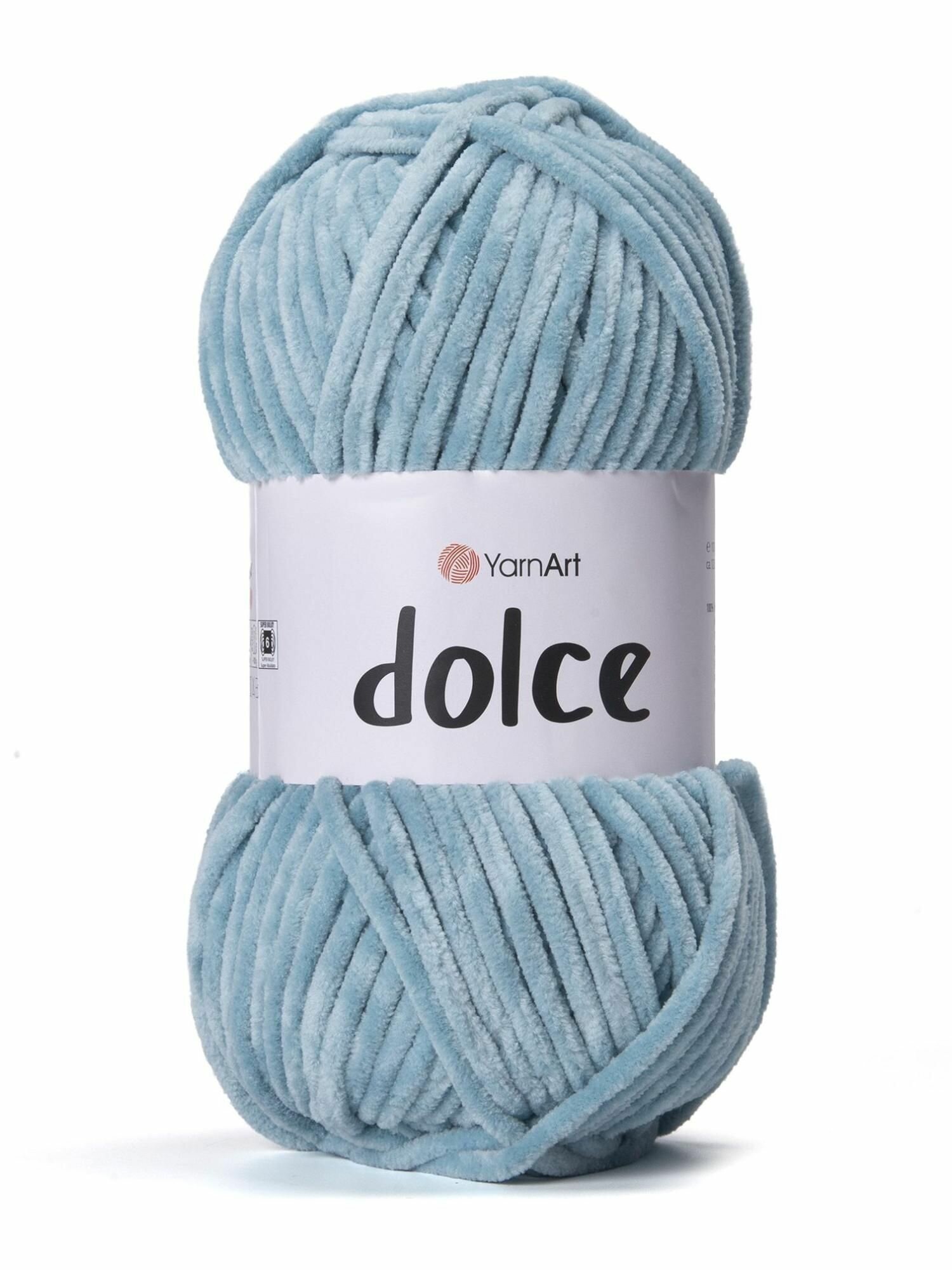 Пряжа Dolce (YarnArt), ментол - 860, 100% микрополиэстер, 5 мотков, 100 г, 120 м.