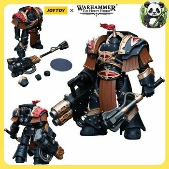 Фигурки героев JOYTOY x Warhammer 40,000 1/18 Sons of Horus Justaerin Terminator Squad Justaerin with Multi-melta and Power MauL фигурки героев подвижные игрушки