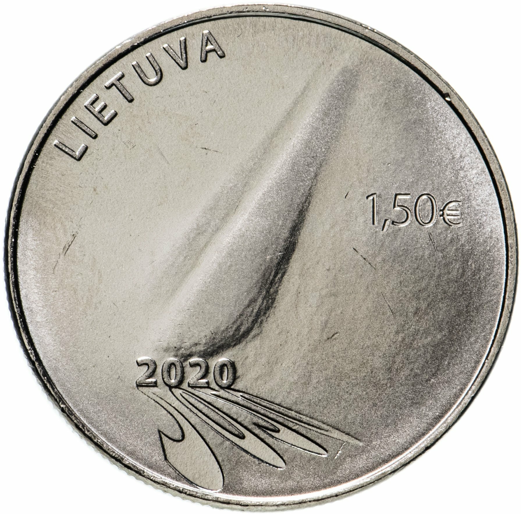 Литва 1,5 евро 2020 "Монета Надежды - SOS", Мельхиор медь-никель, в сохранности UNC
