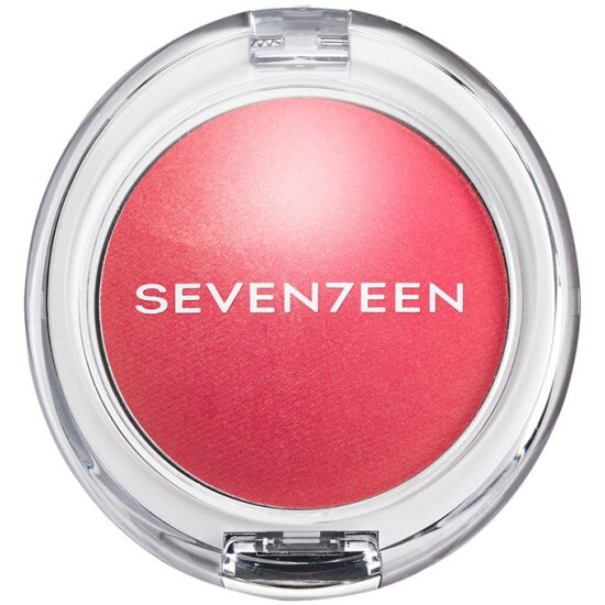 Румяна для лица перламутровые Seventeen компактные тон 05 персиковый