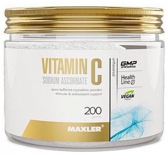 Витамины Maxler Vitamin C Sodium Ascorbate Powder, 200 гр.