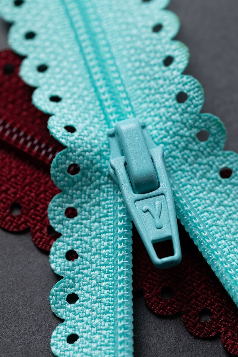 Молния Спираль декоративная GAMMA DKM-AP04 20 см тип 3 неразъёмная однозамковая классическая цвет №193 св. бирюзовый