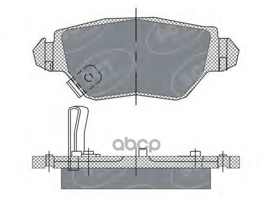Колодки тормозные Opel Astra G 98-, Astra H 07-, Corsa C 03- задние дисковые SCT арт. SP242