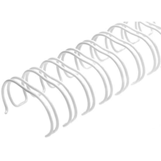 Пружины металлические для переплета Реалист А4,19.1мм(3/4"), белые,2:1, 1/50, QP, 23 петли, до 165 лст