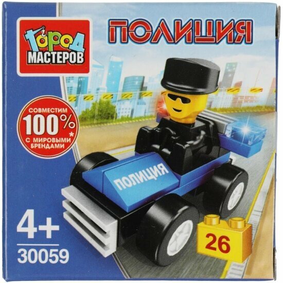 Конструктор Город Мастеров 30059 Полицейский на машине, 26 деталей