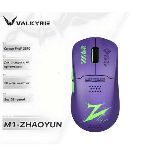 Купить Беспроводная мышка Valkyrie M1 Zi Yun с Док станцией и 4К ...