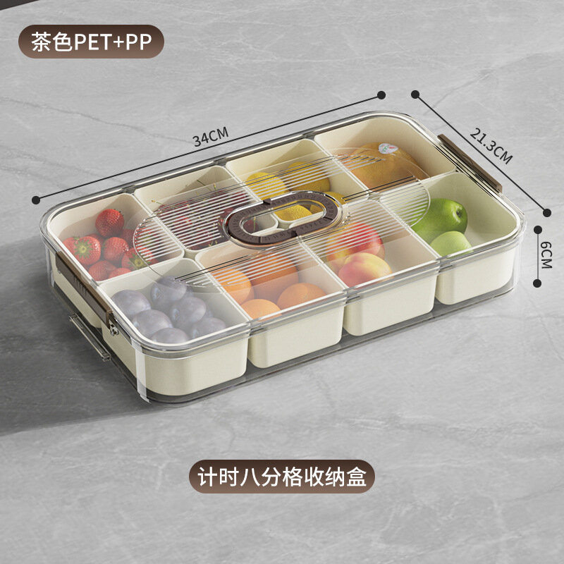 Контейнер для хранения специй и приправ с таймером, пластиковый герметичный контейнер для холодильника, прозрачный контейнер для круп и приправ пищевого качества