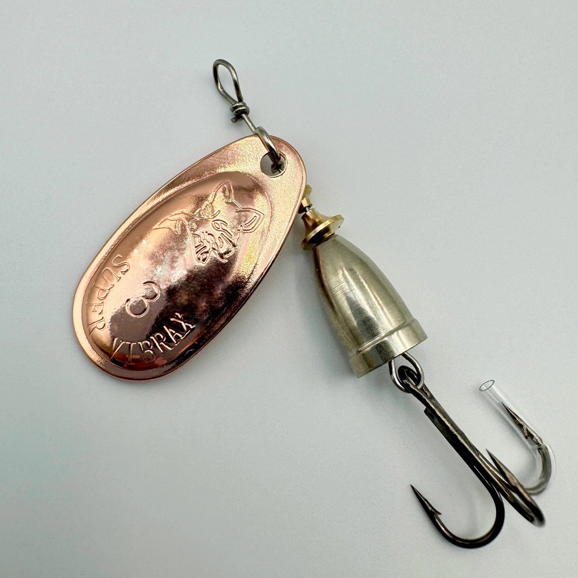 Набор из 5 вертушек Super Vibrax 3 медь для рыбалки на окунь, щуку, голавль, берш, судак