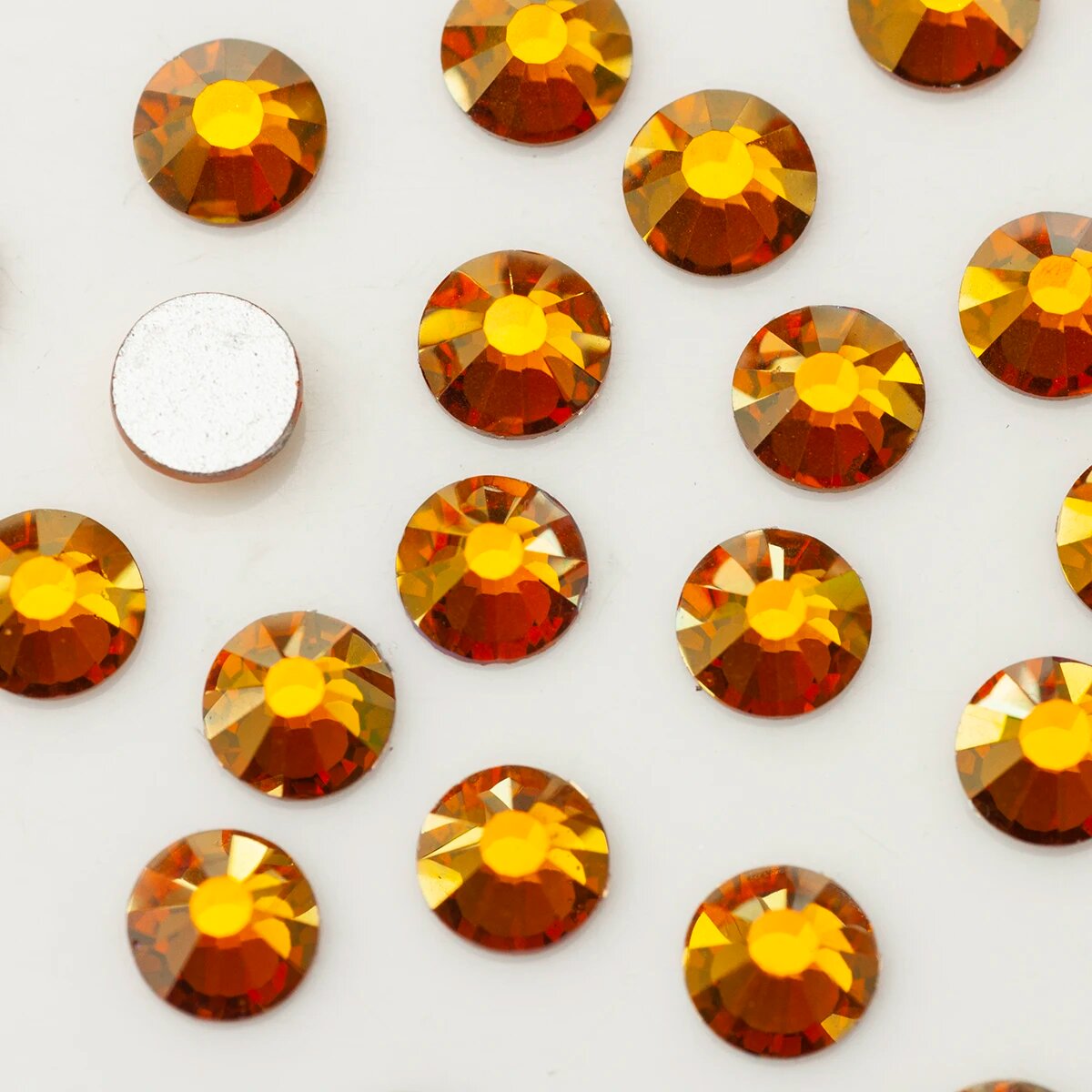 Стразы стеклянные YANRUO Topaz AB SS16, 1440шт