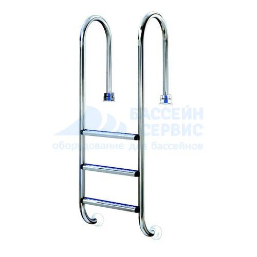 Лестница Flexinox Wall (Muro) для узкого борта, 3 ступени, AISI-304 (с закладными), цена - за 1 шт