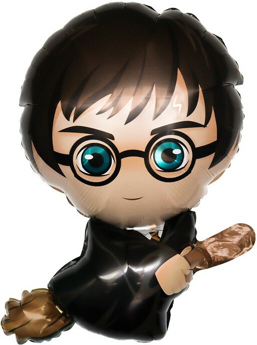 Шар (28'/71 см) Фигура, Маленький волшебник на метле, 1 шт. в уп.