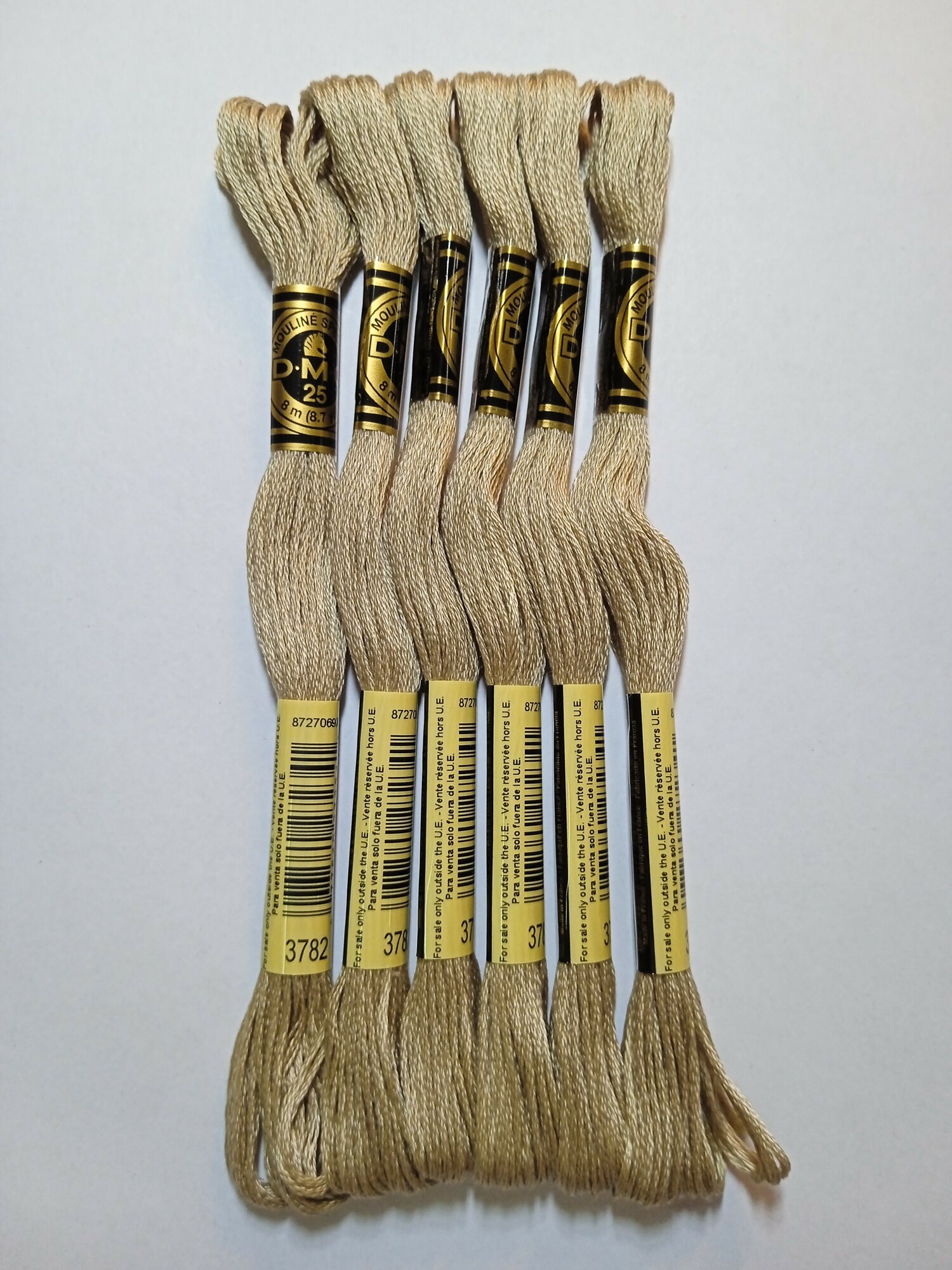Набор ниток мулине, 8 м, 6 шт DMC-3782_6