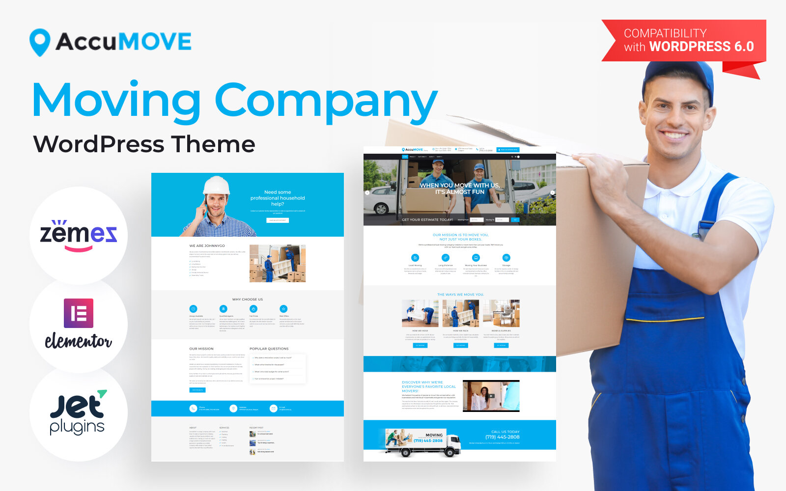 Подарочный сертификат на Шаблон для сайта Вордпресс с демоконтентом Accumove - Moving Company Theme WordPress