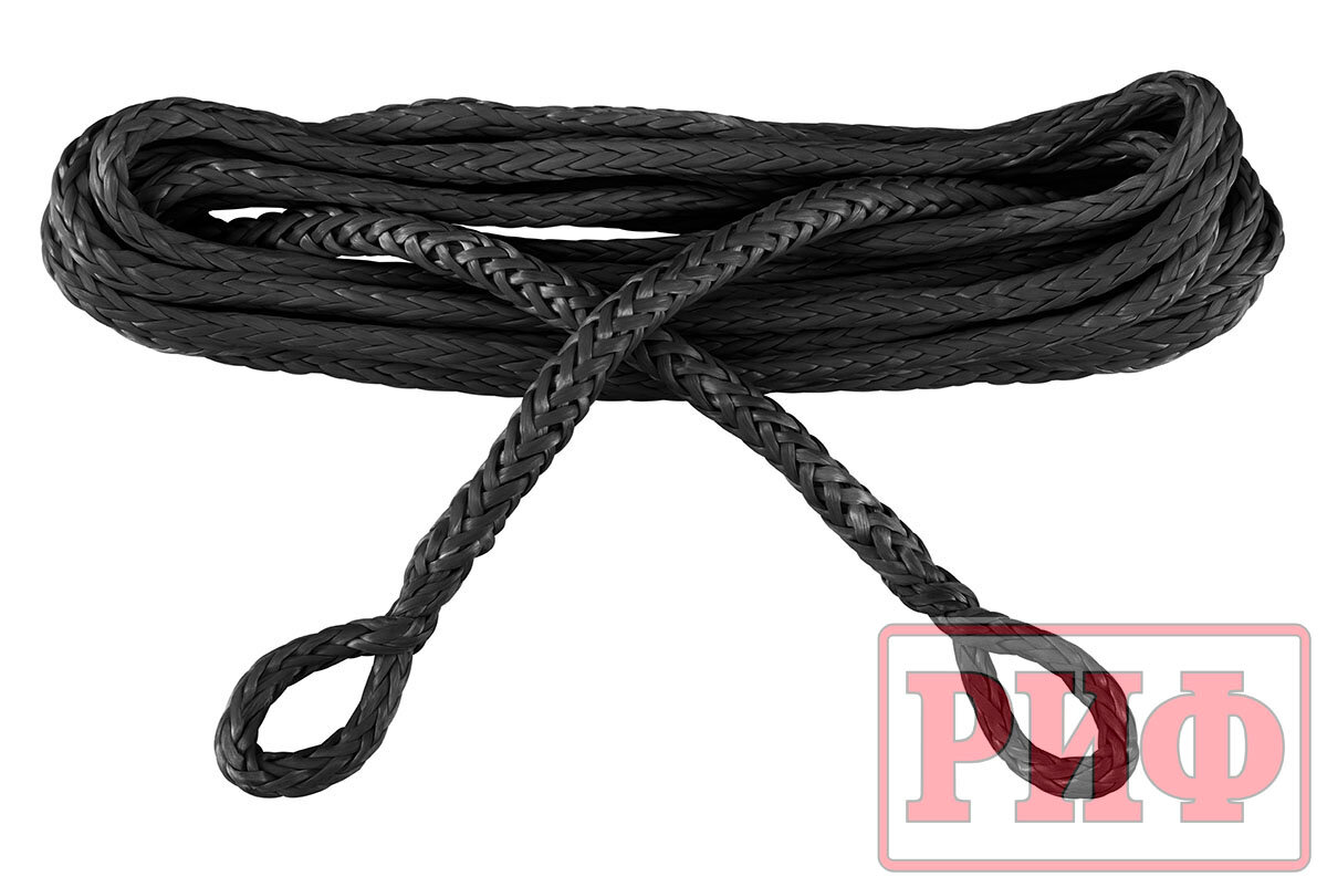 Удлинитель троса лебёдки РИФ RopeExt10-20BL 10 мм/20 м черный (синтетический)