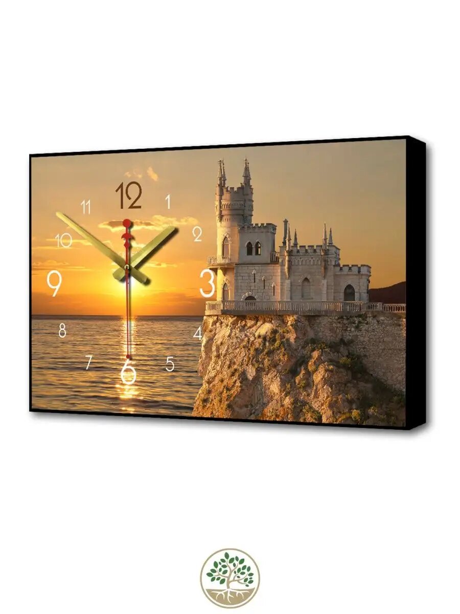 Часы настенные 35х57 см. Ласточкино гнездо