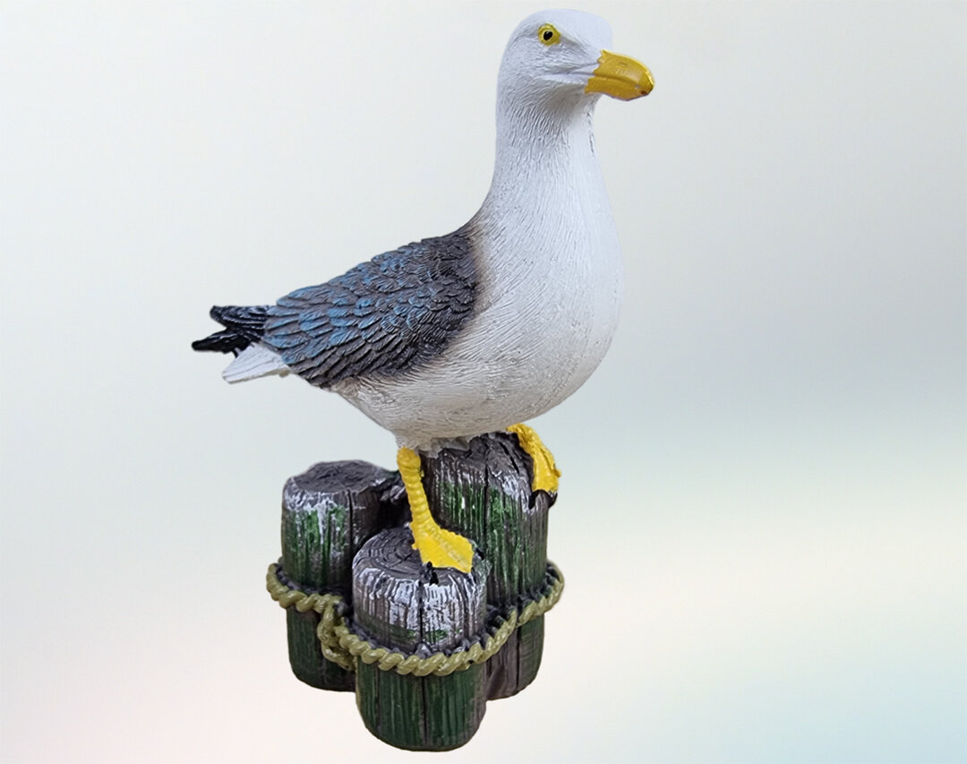 Статуэтка Чайка 15х6х11см, полистоун, морской декор GullNEW