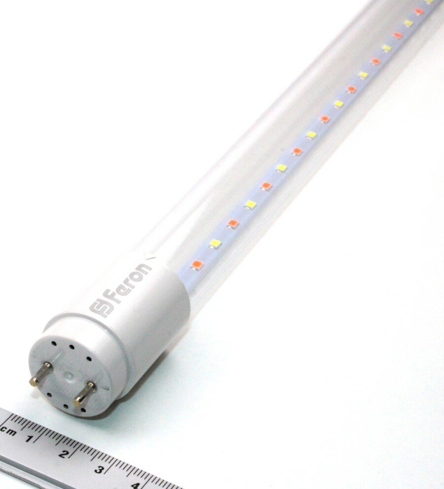 Лампа светодиодная Feron T8 G13 9W 7500Lm 230V розовый, для мясных продуктов 600x28 LB-214 38215