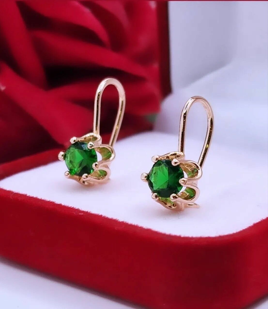 Серьги, фианит, искусственный камень