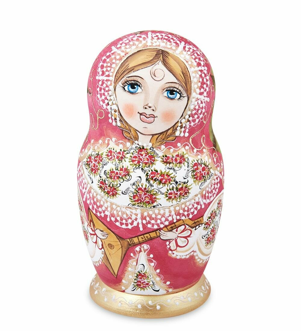 Матрешка 5м "Василина с балалайкой" A2179920 Народные промыслы, Дерево липа, краски, лак