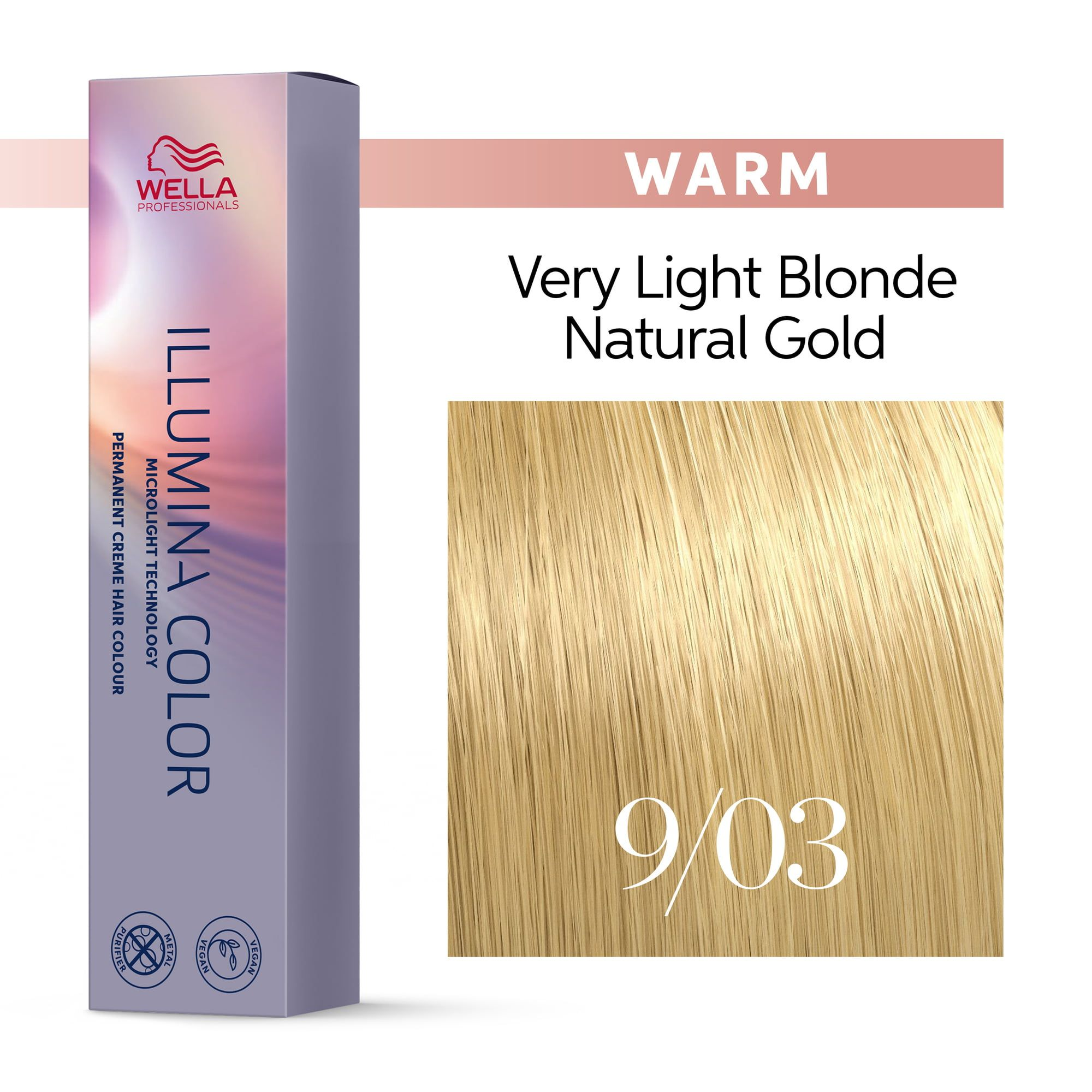 Wella Illumina Color 9/03 - Стойкая краска очень светлый блонд натурально-золотистый 60 мл