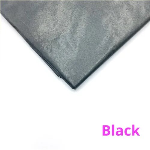 Папиросная бумага металлический и жемчужный цвета 50*66 см 10 листов Черный, Black