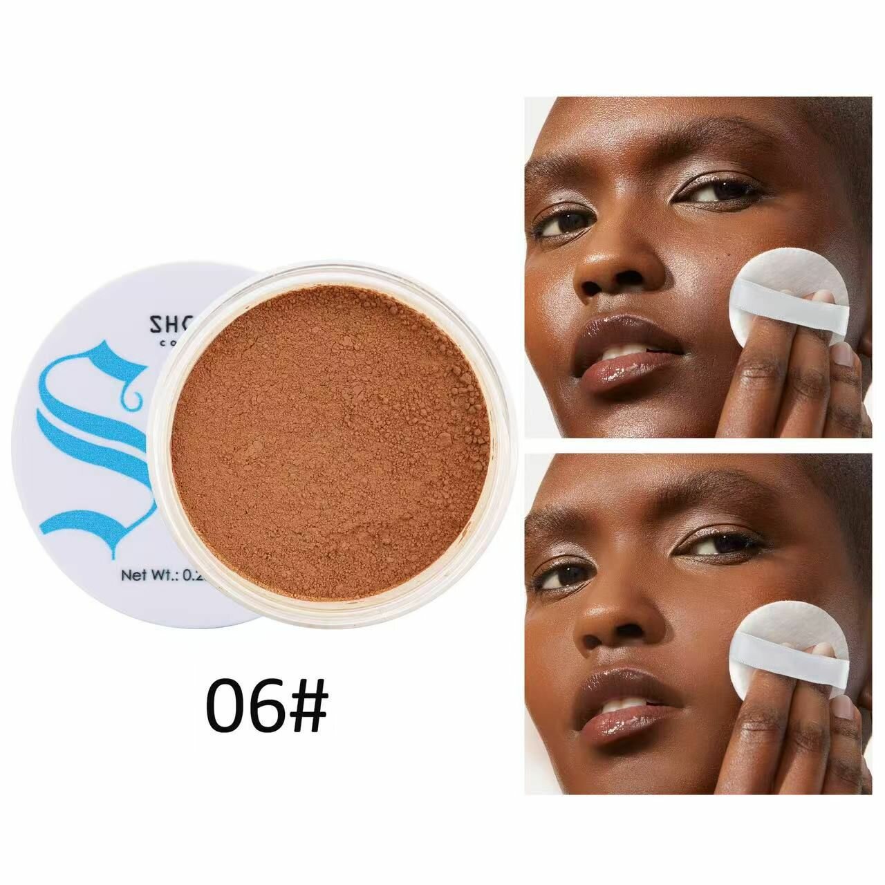 Пудра со спонжем SHCOETY тон №6