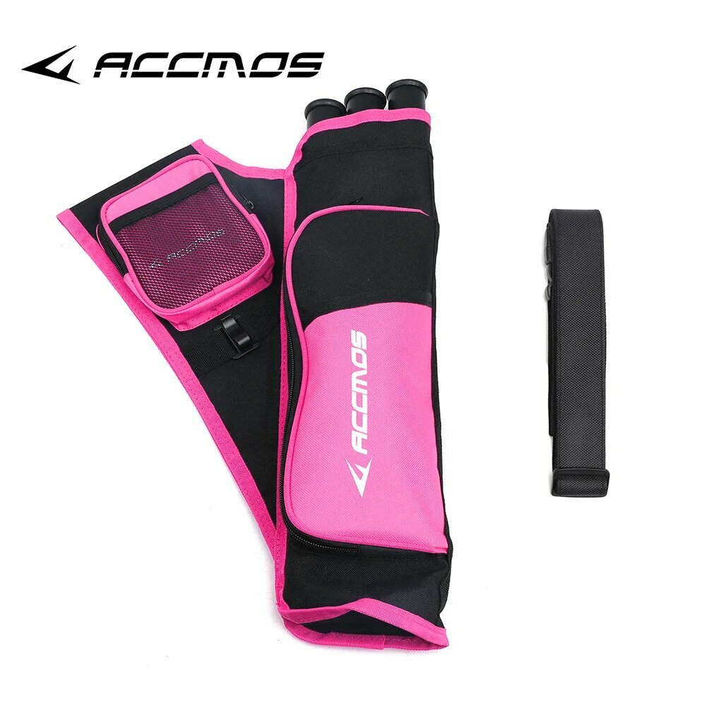 ACCMOS Колчан для стрел 3-трубчатый красный Розовый, Pink Right Hand