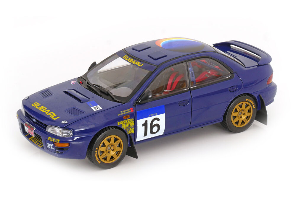 Subaru impreza 555 NO.16, rally hong kong beijing lu nin jun/chen xue zhong 1995 limited edition 299 pcs.